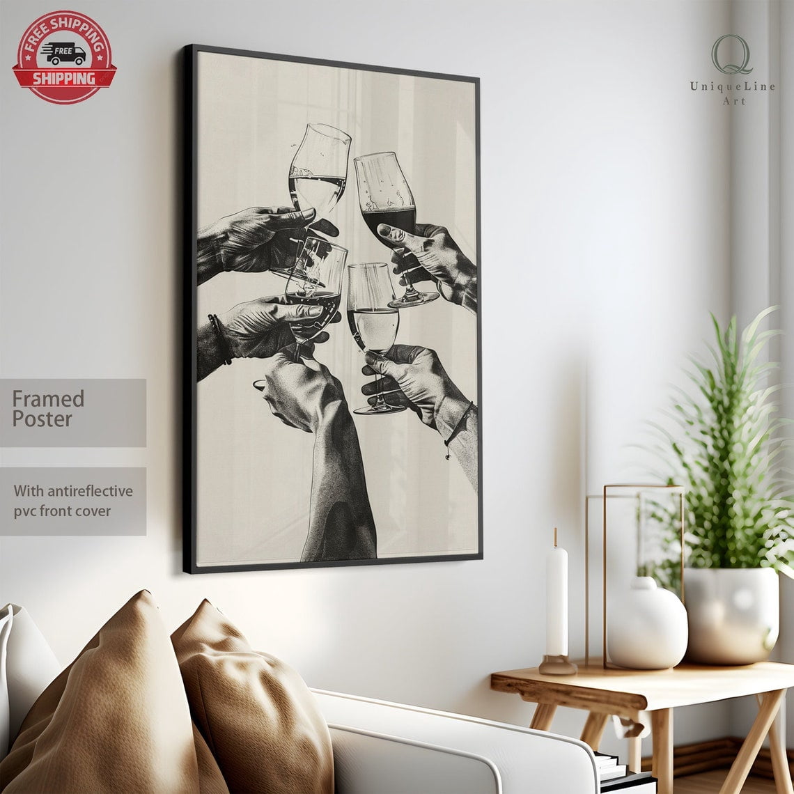 Cheers Toast Trendy Bar Decor, Unframed Poster - Walmart.com