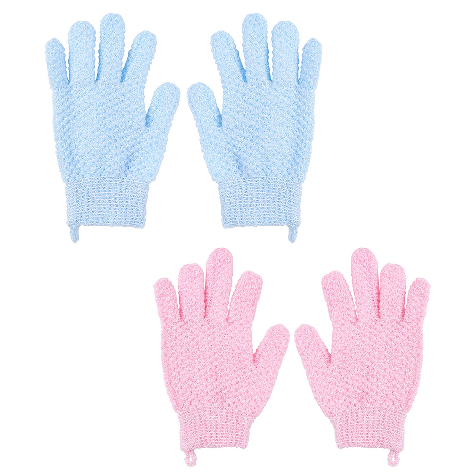 Cheers.US 1 Pair Bath Gloves for Shower Natural Loofah Exfoliating Wash ...