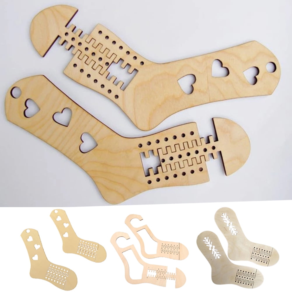 Cheers.US 1 Pair Sock Blockers Wooden Sock for Knitting Crochet ...
