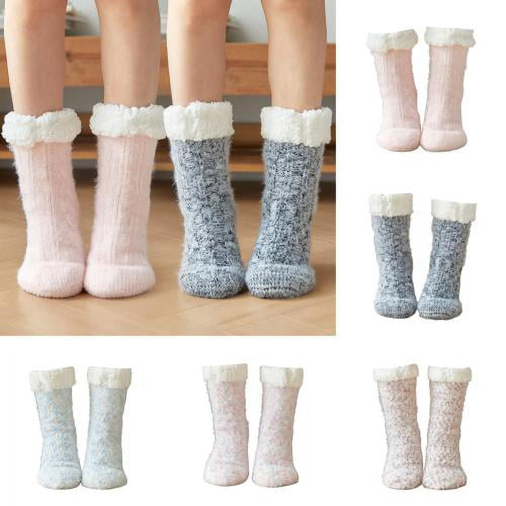 Cheers.US 1 Pair Women Cute Cartoon Animal Fuzzy Slipper Socks Winter ...