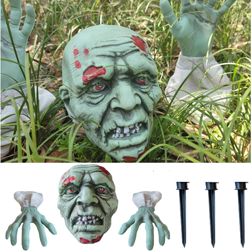 Cheers.US 1 Set Halloween Outdoor Decorations, Zombie Yard Lawn Stakes ...