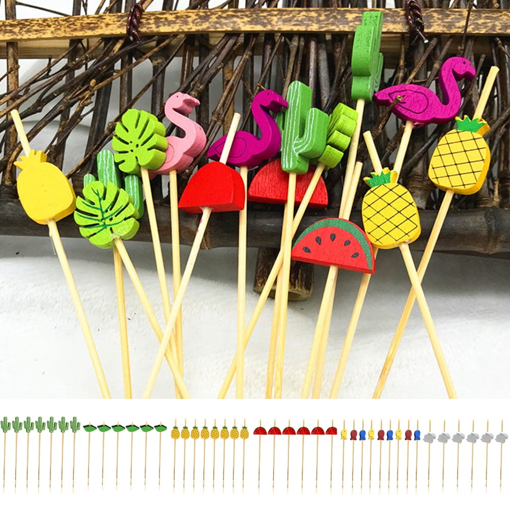 Cheers.US 100Pcs/Bag Cocktail Pick Food Appetizer Toothpick, Hawaiian ...