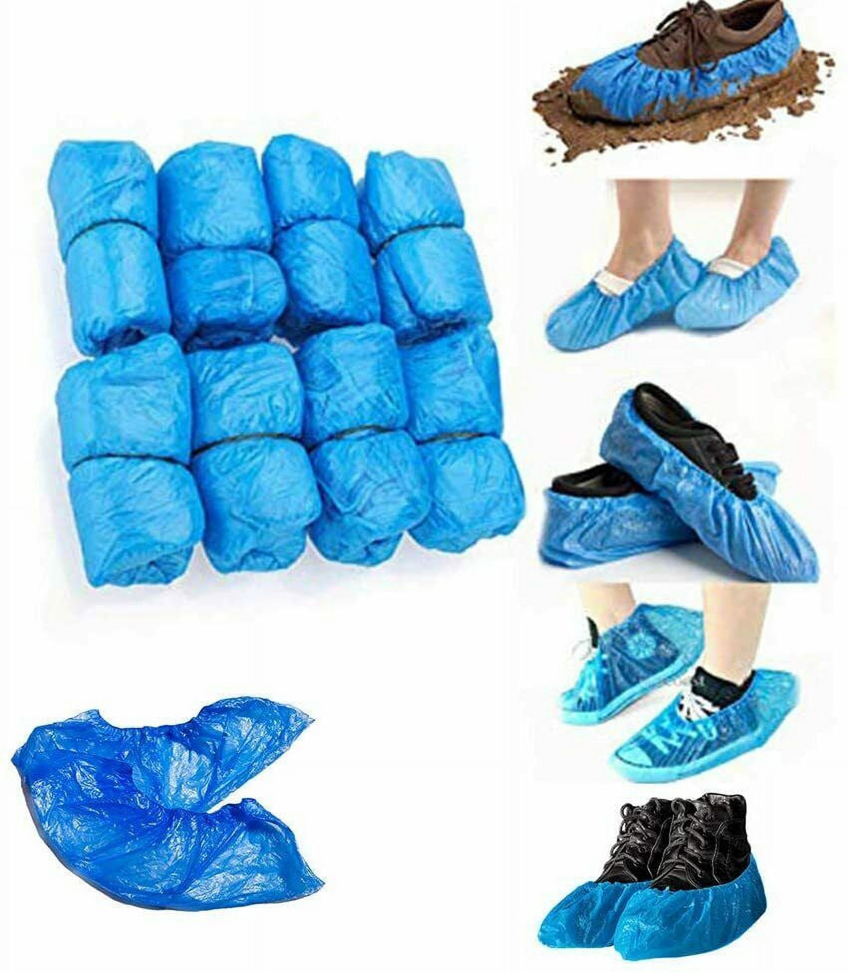Cheers.US 100Pcs Disposable Shoe Covers Plastic Anti Slip Cleaning ...