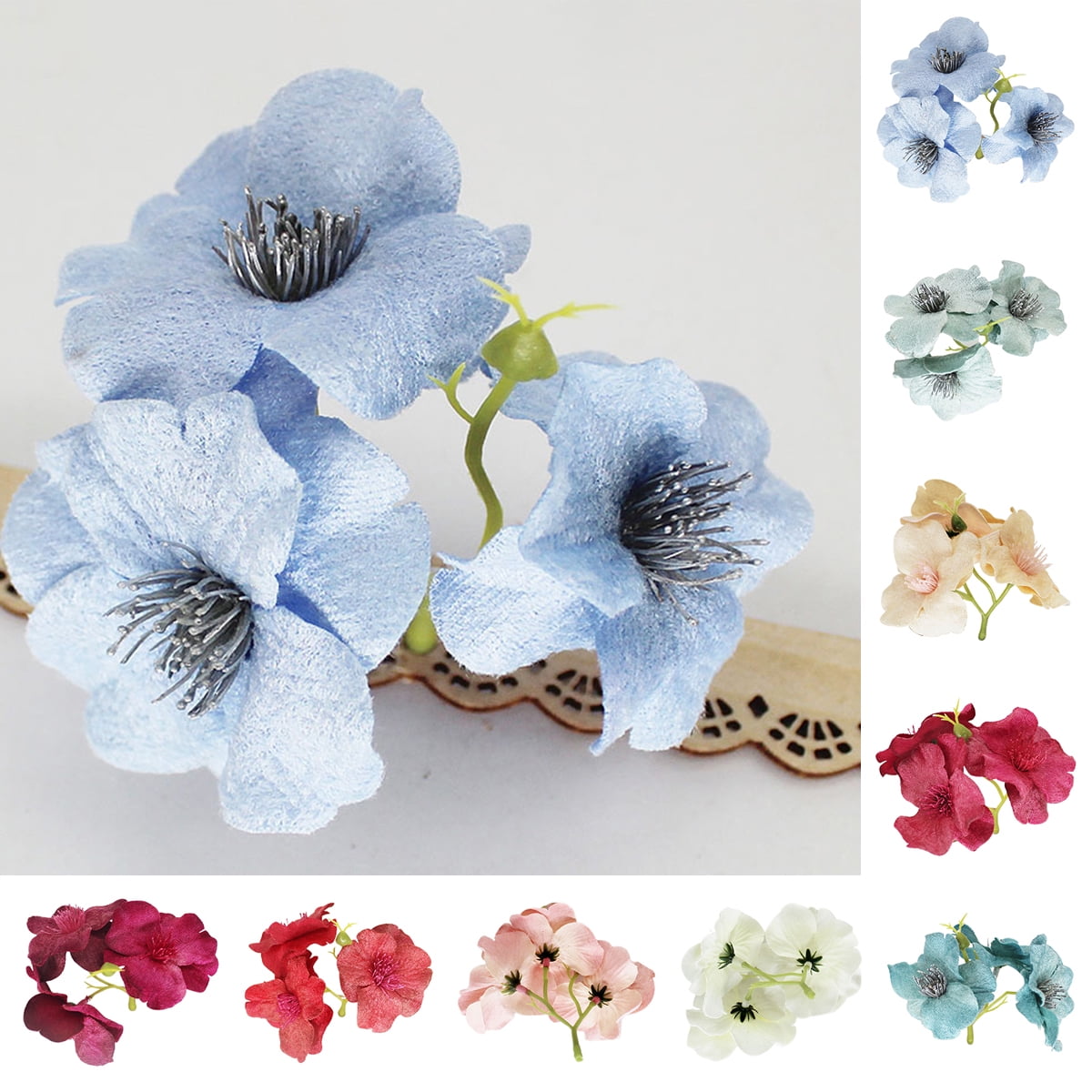 Cheers US 10Pcs Fake flower heads in bulk wholesale for Crafts Silk ...