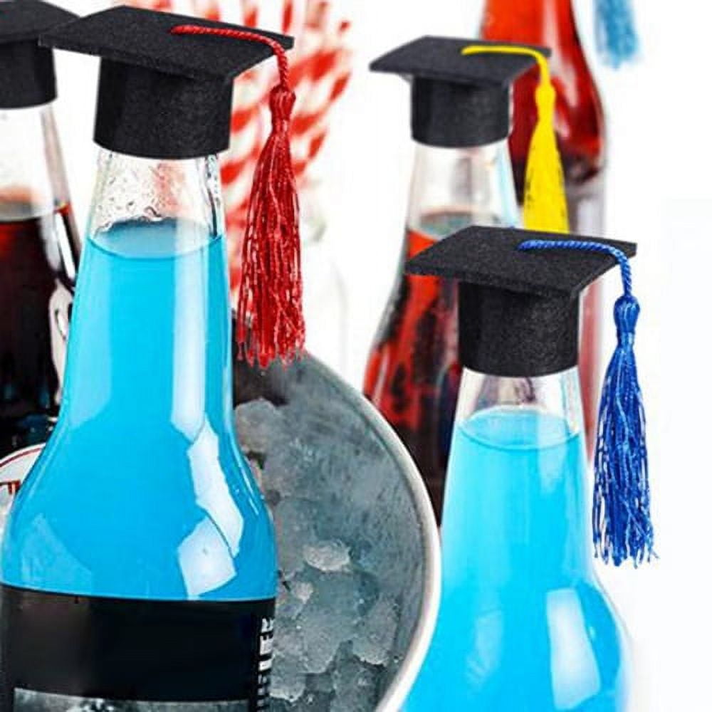 Cheers US Mini Graduation Caps, 10Pcs Bottle Toppers, Party Decorations ...