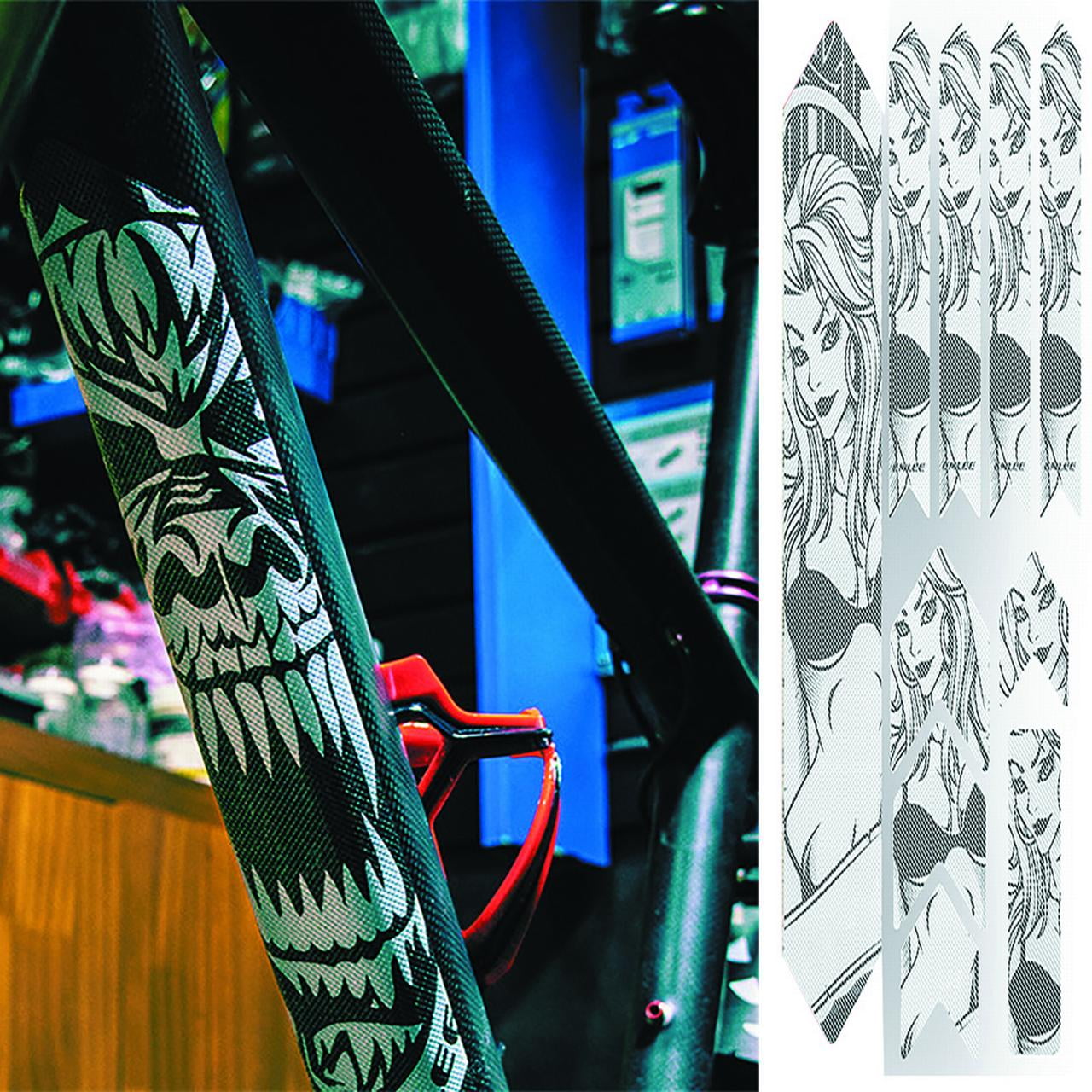 Cheers.US 10Pcs/Set 3D MTB Bicycle Stickers Bike Scratch-Resistant ...