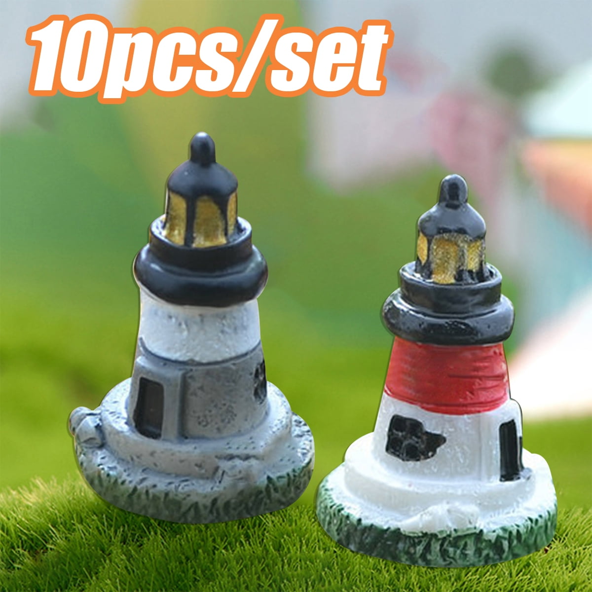 Cheers US 10Pcs/Set Lighthouse Decor, Miniature Lighthouse Decorative ...