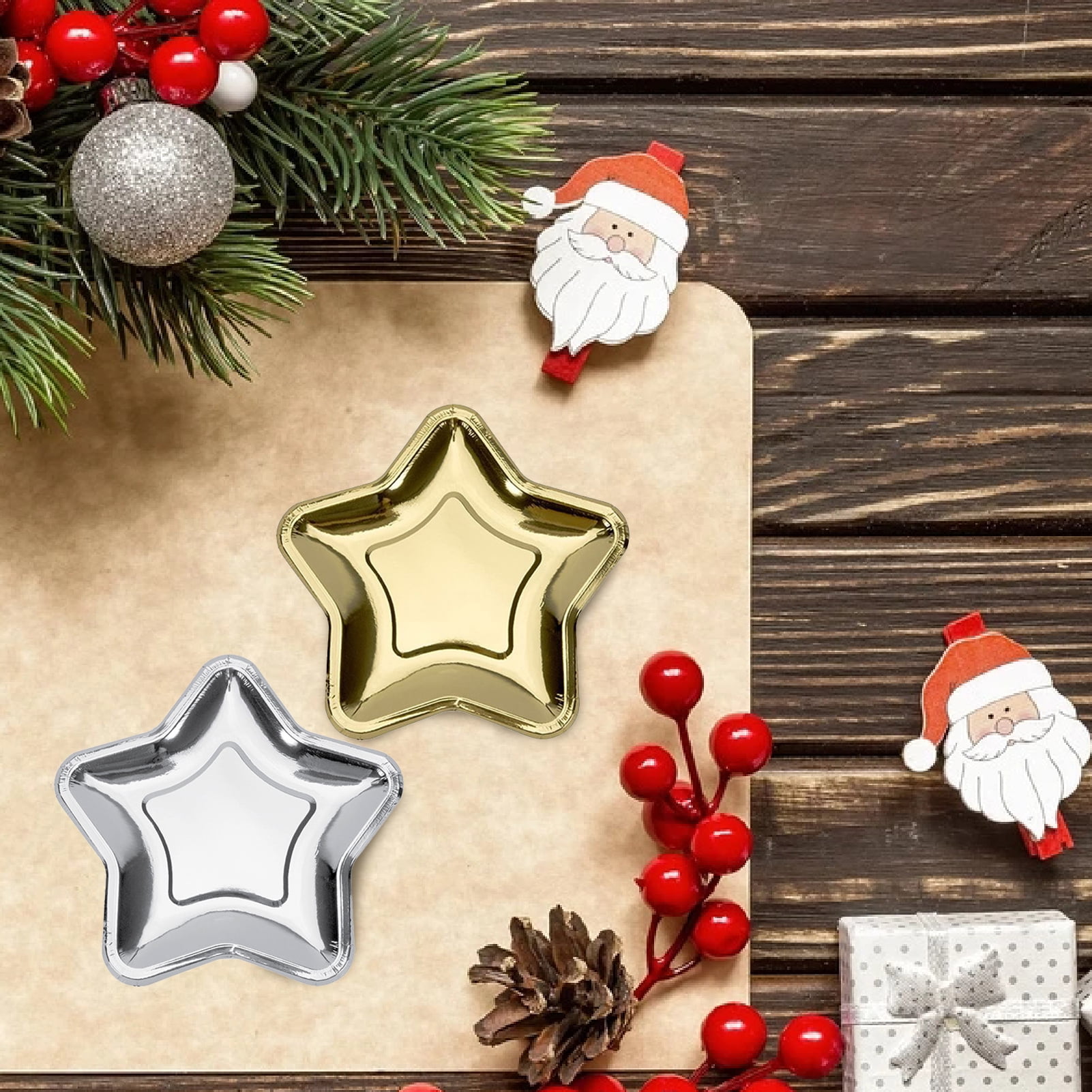 Cheers.US 10Pcs/Set Thick Star Shaped Paper Plates Graduation ...