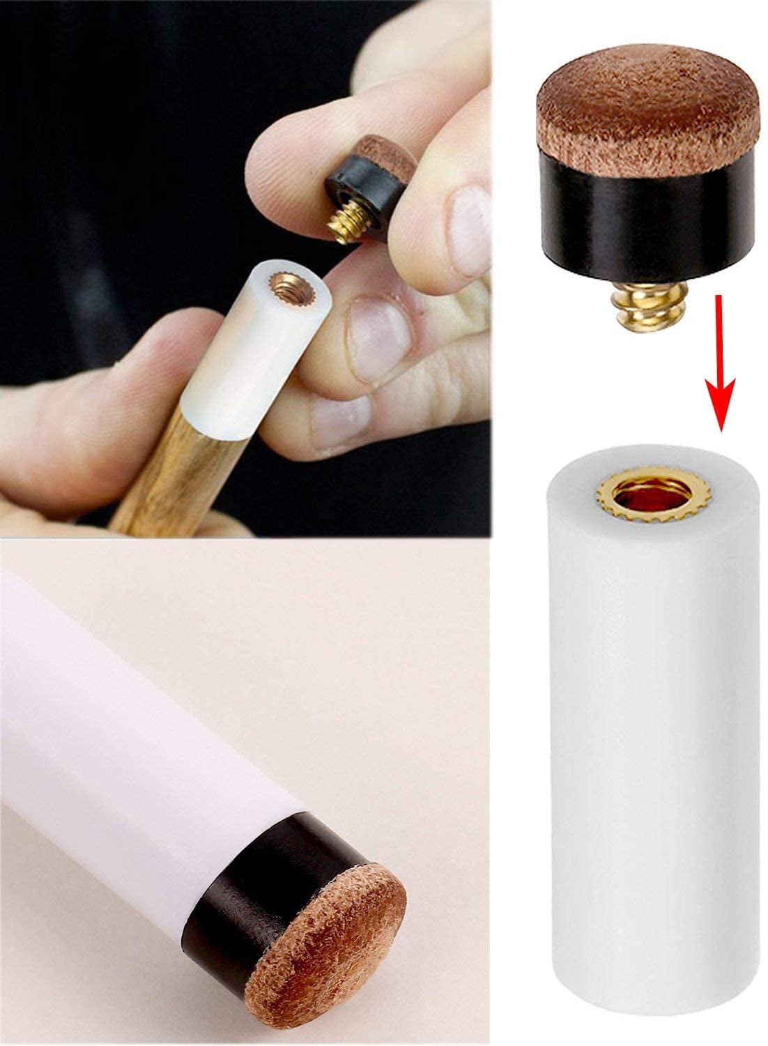 Cheers.US 10pcs Billiards Cue Tip Soft Cue Tips Billiard Replacement ...