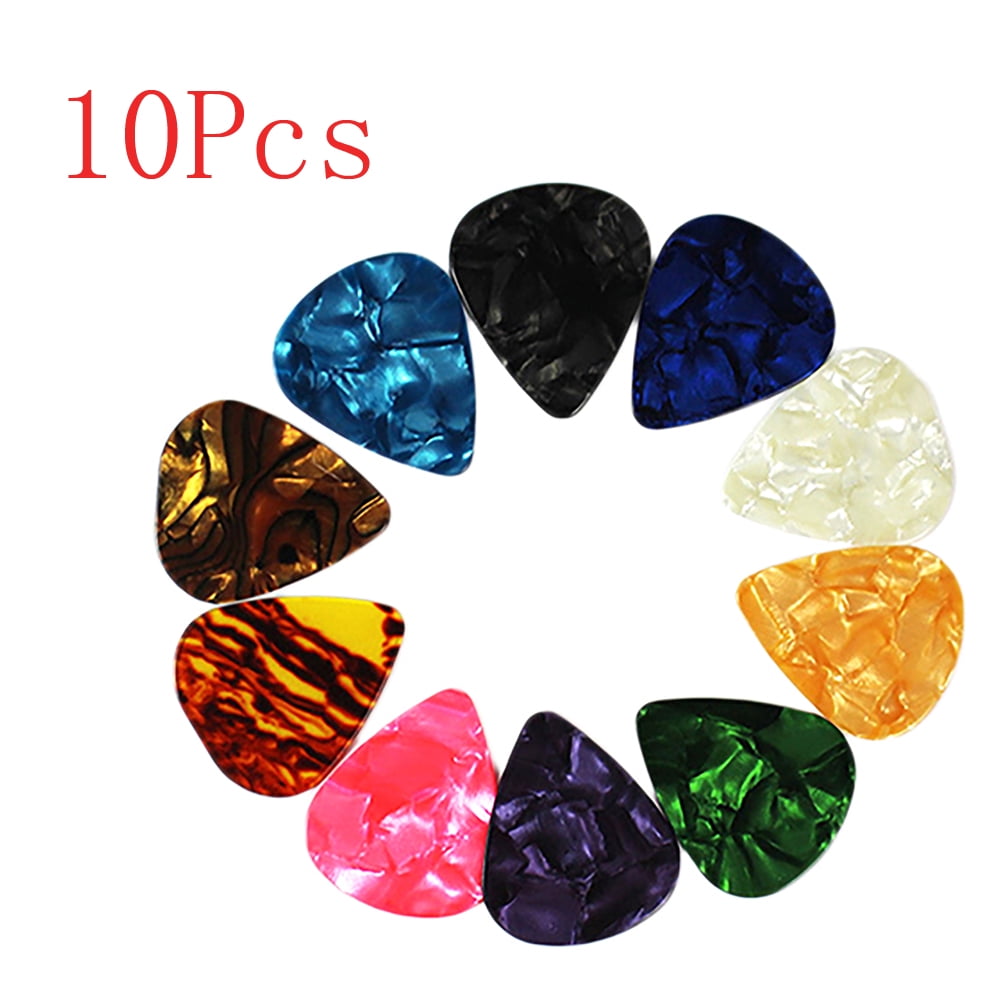 Cheers.US 10pcs Guitar Pick Colorful Long Life Love Heart Universe ...