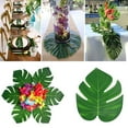 Cheers US 12Pcs /Pack Artificial Palm Leaves Tropical Monstera Fake ...