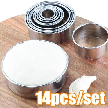 Round Cookie Cutters Set, Stainless Steel Circle Cookie Biscuit Cutters ...