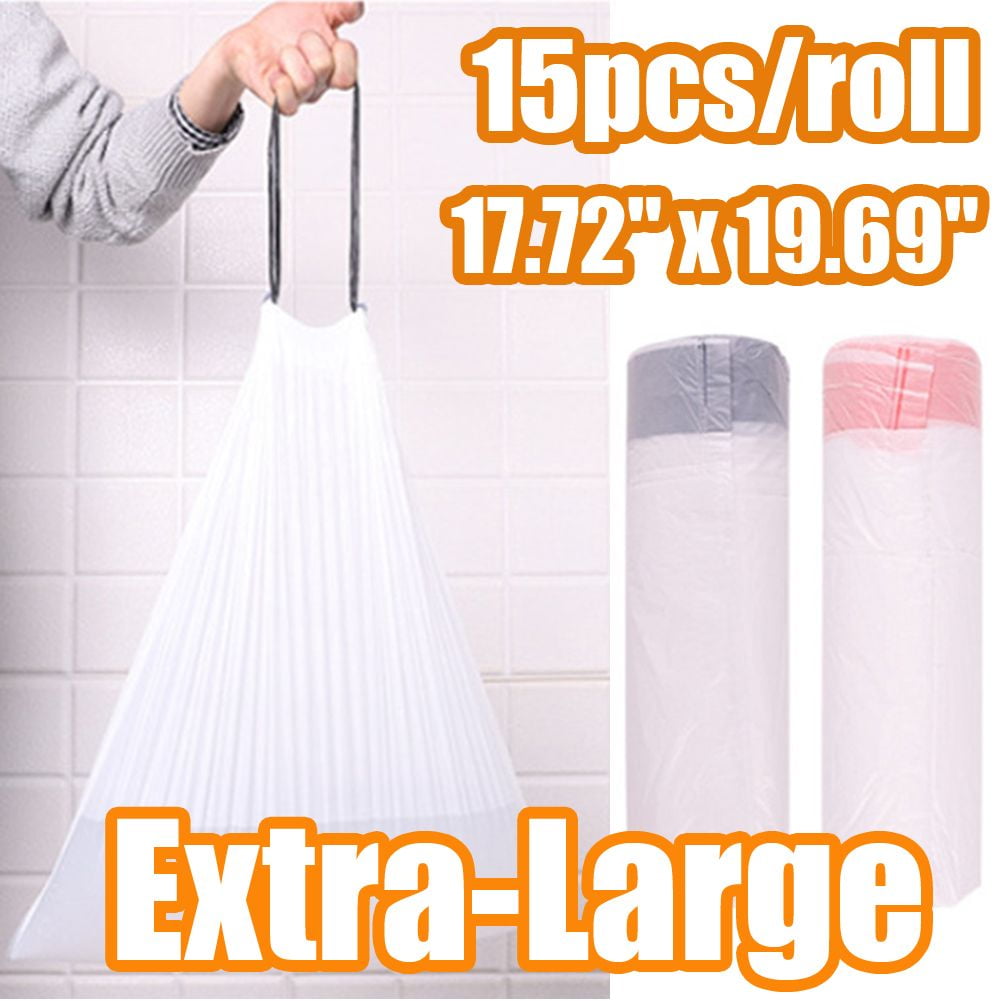 Cheers.US 15Pcs/Roll Thicken Medium Kitchen Trash Bags -Garbage Bags ...