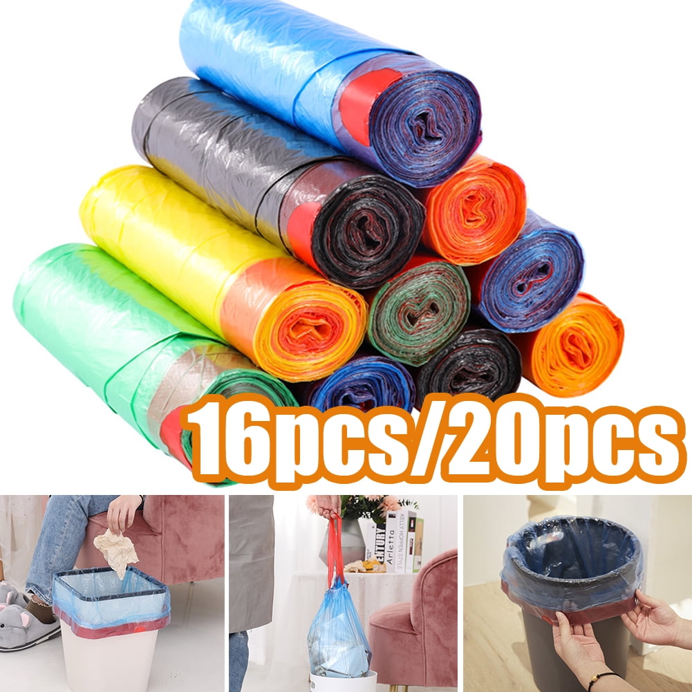Cheers.US 16/20Pcs Medium Drawstring Trash Bags,Strong Garbage Bags for ...