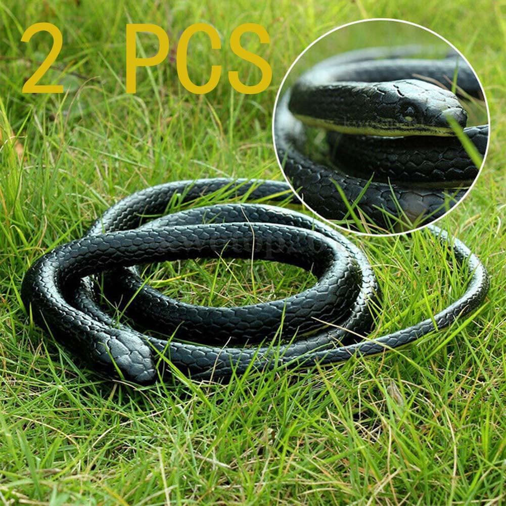 Cheers.US 2 PCS Fake Snake Toy Vivid Appearance Smooth Surface Long ...