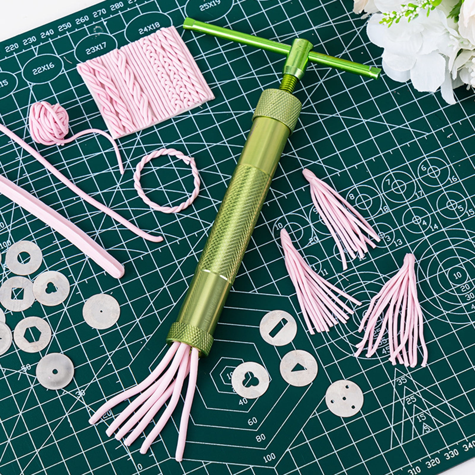 Cheers US 20Pcs Clay Extruder Gun Fondant Extruder Cake Sculpture Green ...