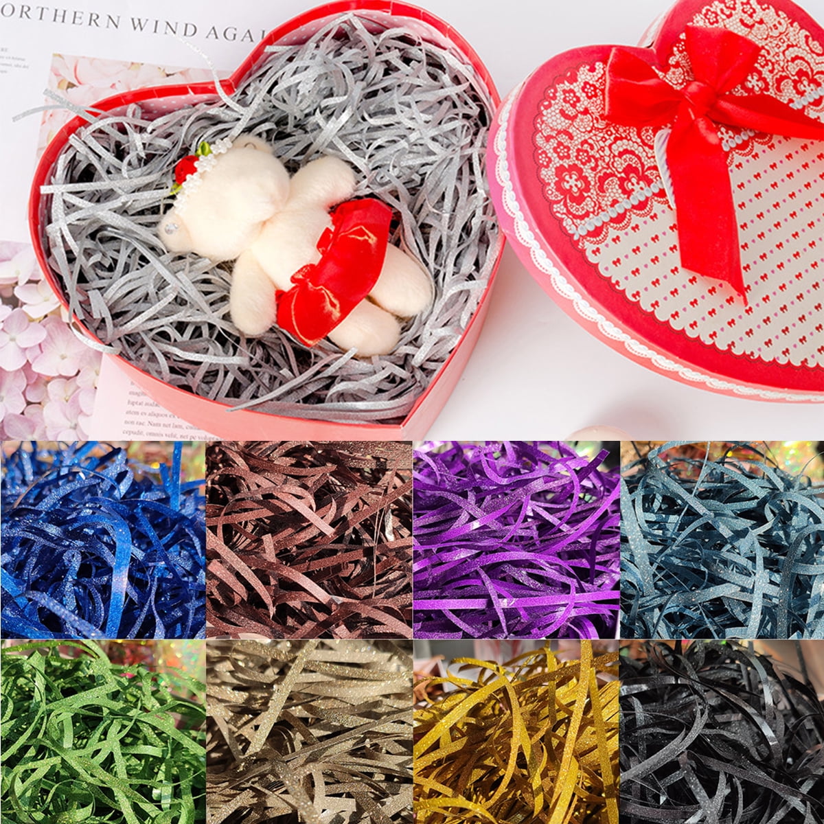 Cheers US 20g Crinkle Cut Paper Shred Filler for Gift Wrapping & Basket ...