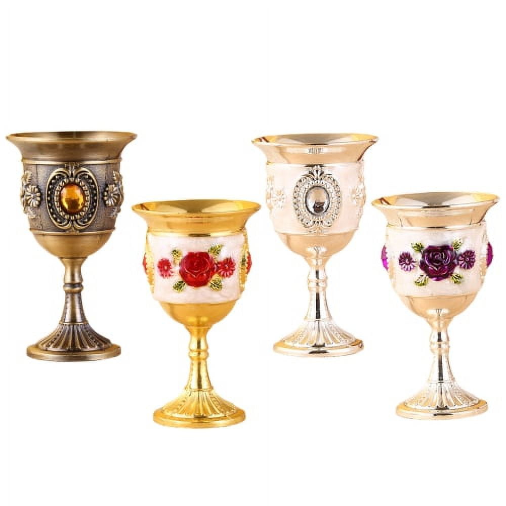 Cheers.US 20ml Vintage Metal Embossed Wine Cup, Hand-made Goblet ...