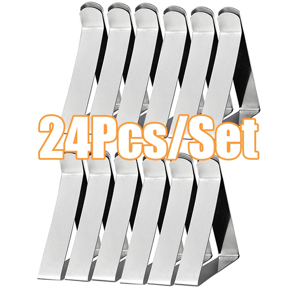 Cheers.US 24Pcs Tablecloth Clips Stainless Steel Picnic Table Cover ...