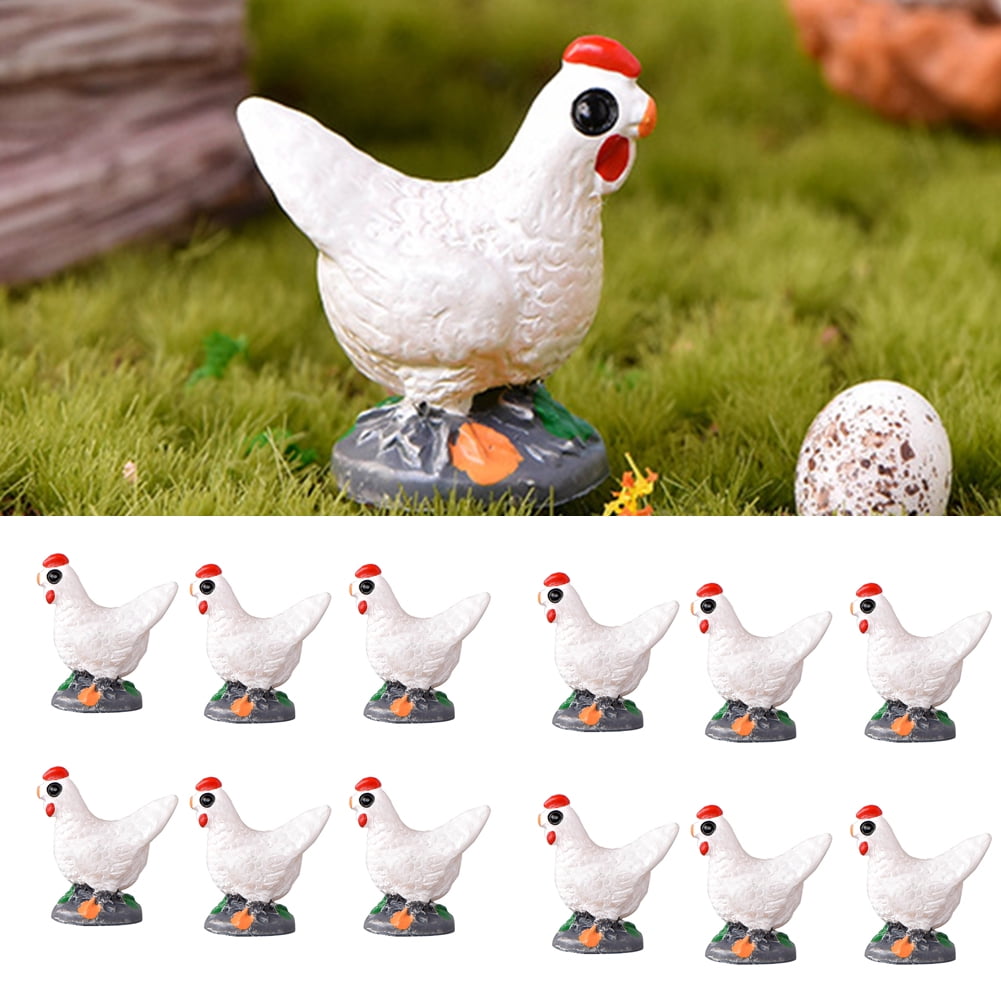 Cheers.US 25Pcs Chickens Family Miniature Ornament Kits Set for DIY ...
