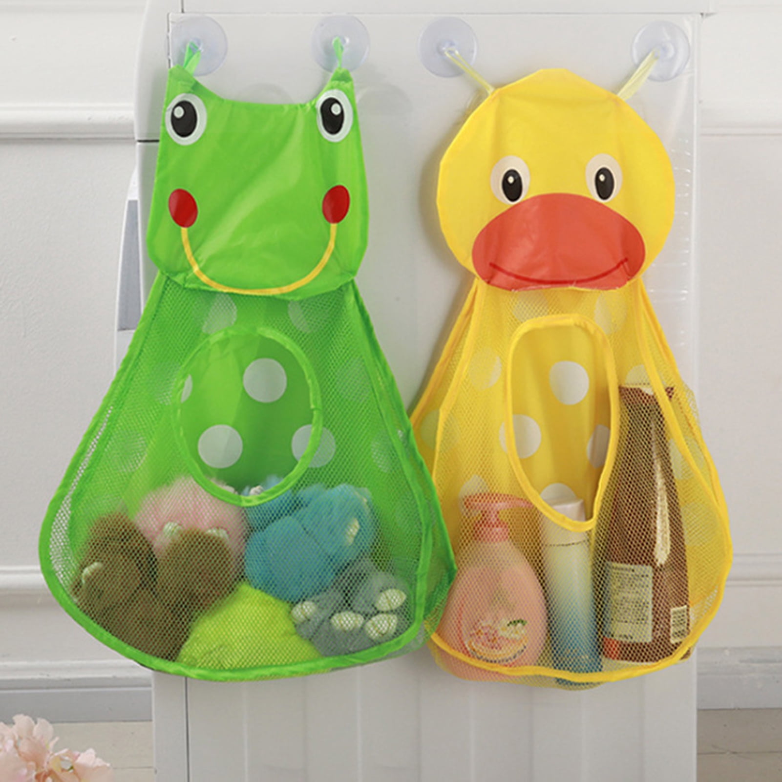 Cheers US 2Packs Mesh Bath Toy Organizer + Ultra Strong Hooks – The ...