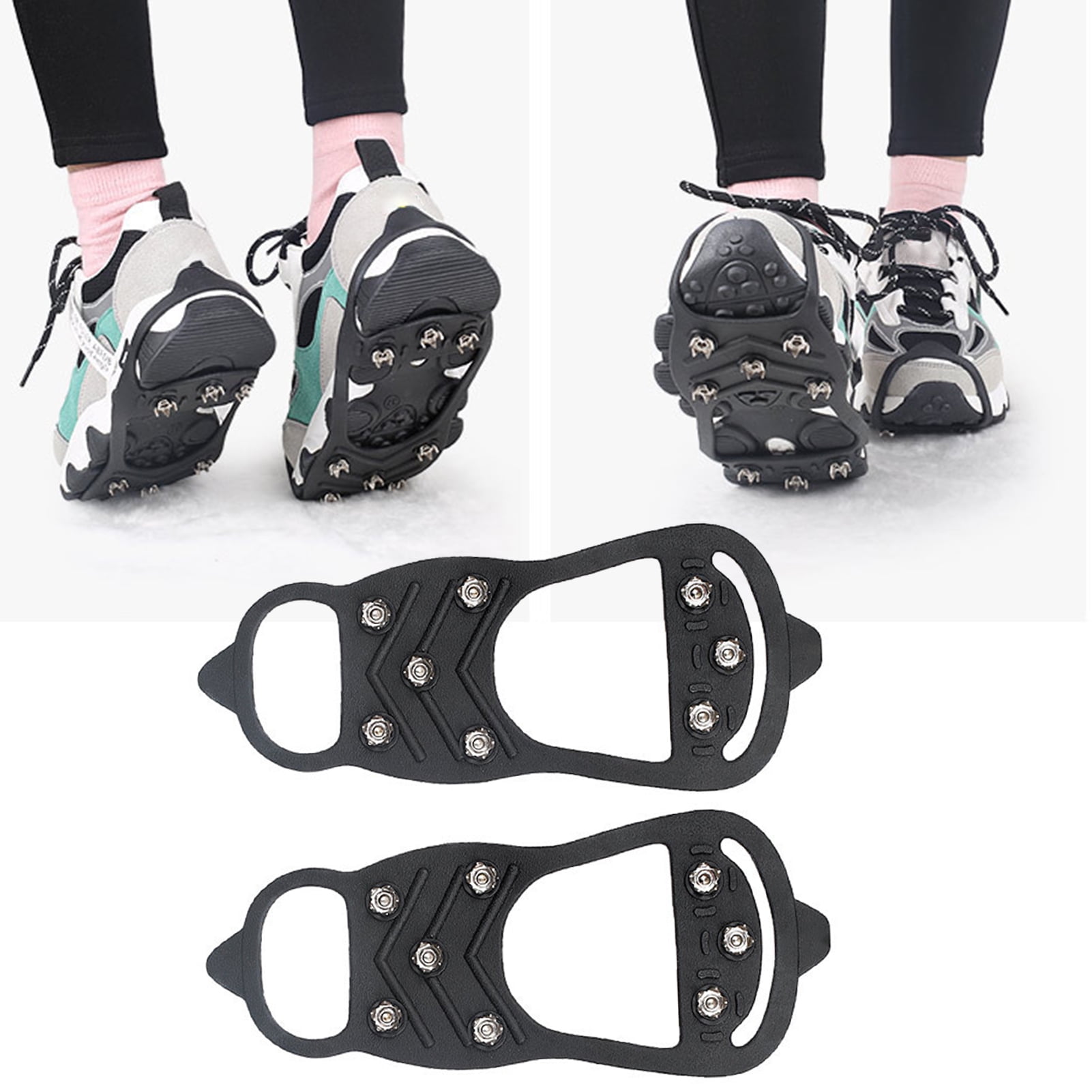 Cheers.US 2Pcs Anti-Skid Ice Climbing Shoe Spikes Grips Snowshoes ...