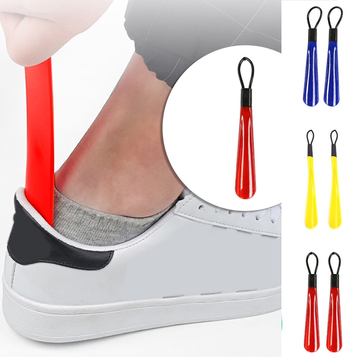 Cheers US 2Pcs Lazy Shoe Helper, Easy On & Off Shoe Lifter, Handled ...