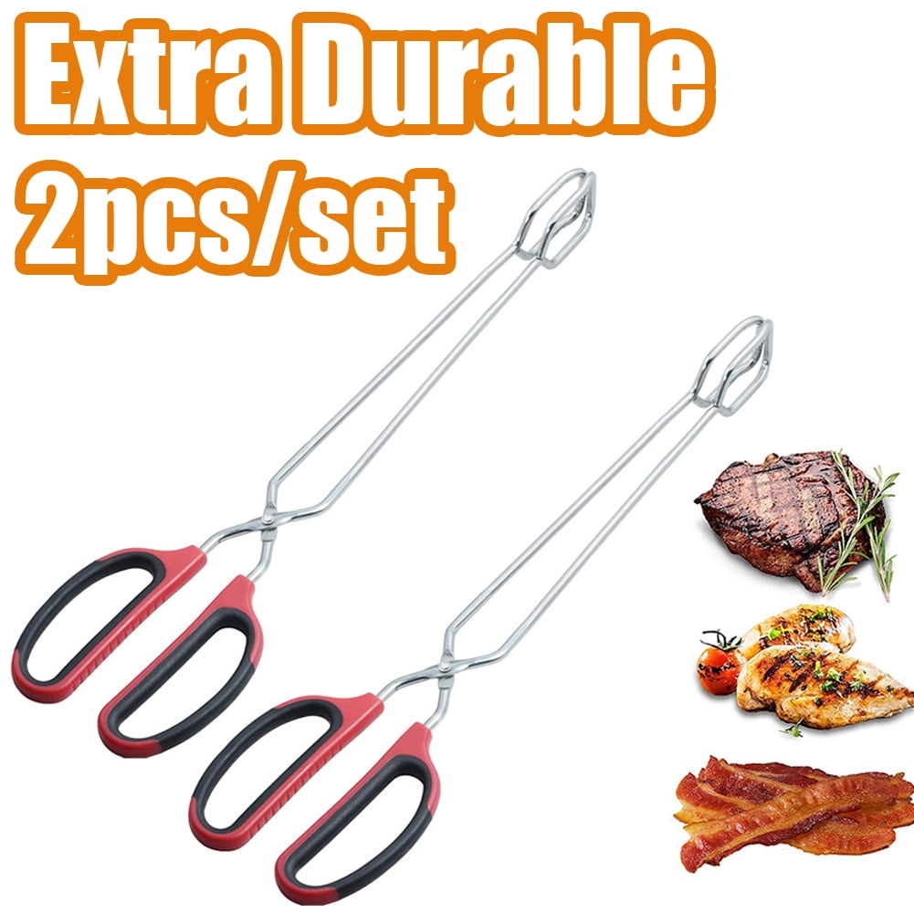 Cheers.US 2Pcs Scissor Tongs, Kitchen Barbecue Scissor Tong, Heavy Duty ...