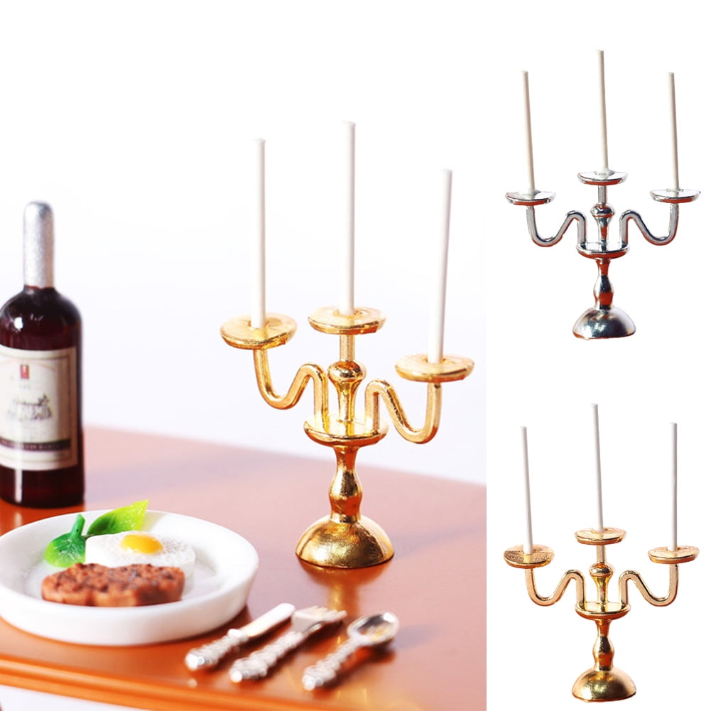 Cheers.US 2pcs Miniature Candlesticks Model Cartoon Design Miniature ...