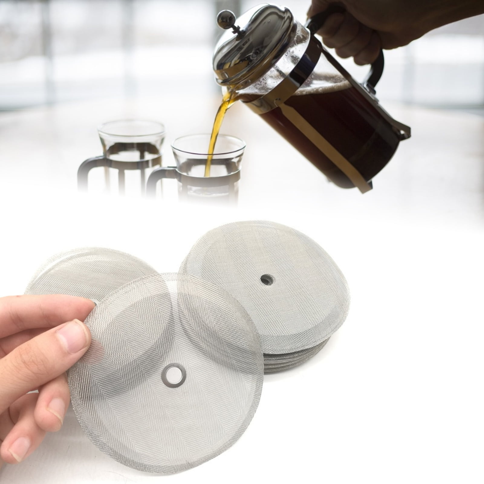 Cheers.US 3 Pcs French Press Replacement Filter Mesh Screen Coffee ...