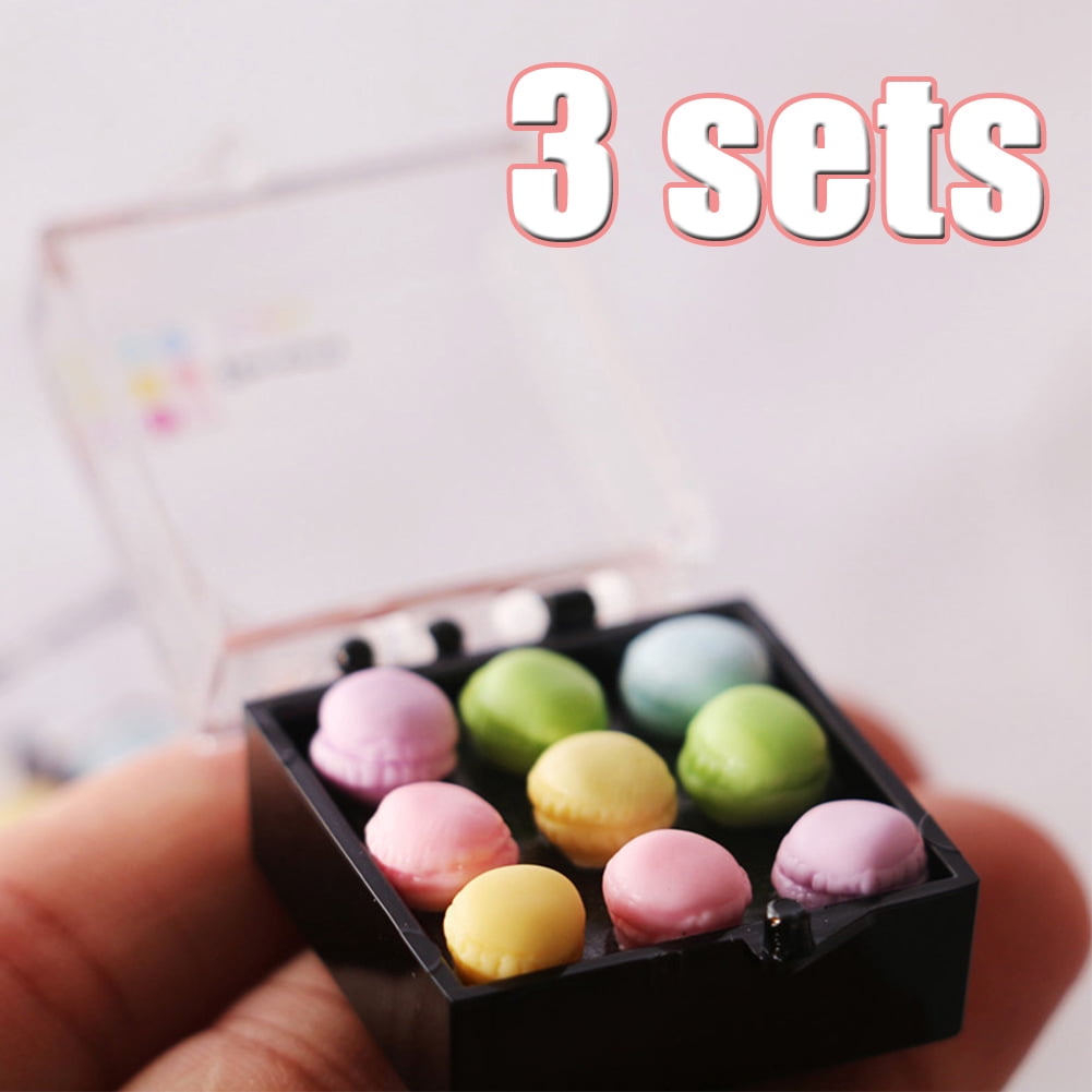 Cheers.US 3 sets French Macaroon Recipe Miniatures Food Kitchen Macaron ...
