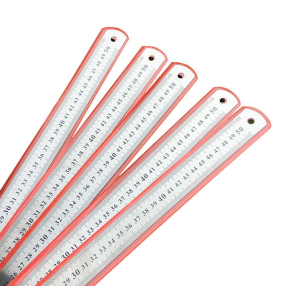 Cheers.US 30/50/60cm Stainless Steel Ruler, Machinist Ruler Kit with ...