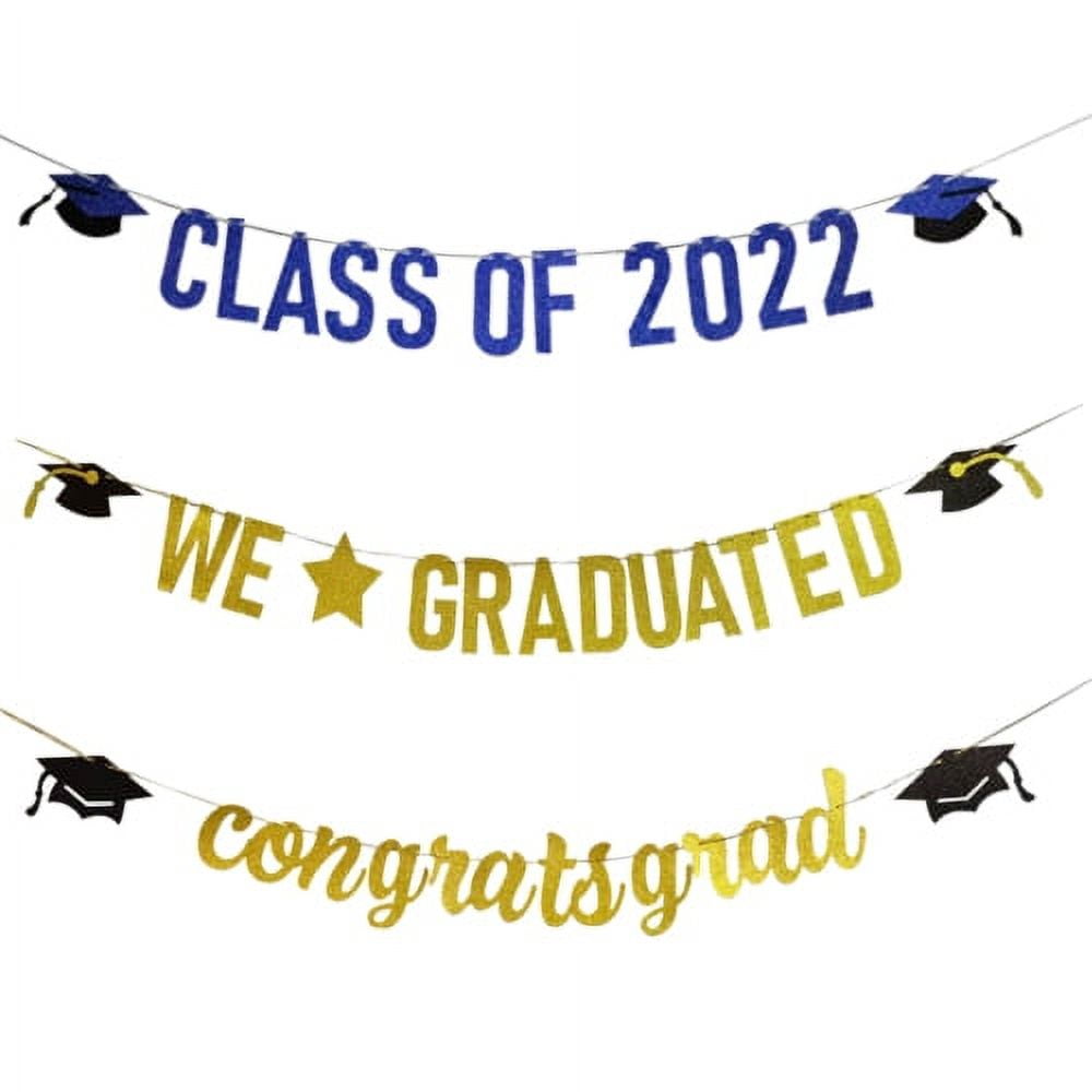 Cheers.US 3Pcs Delicate Graduation Banner Easy Installation Paper ...