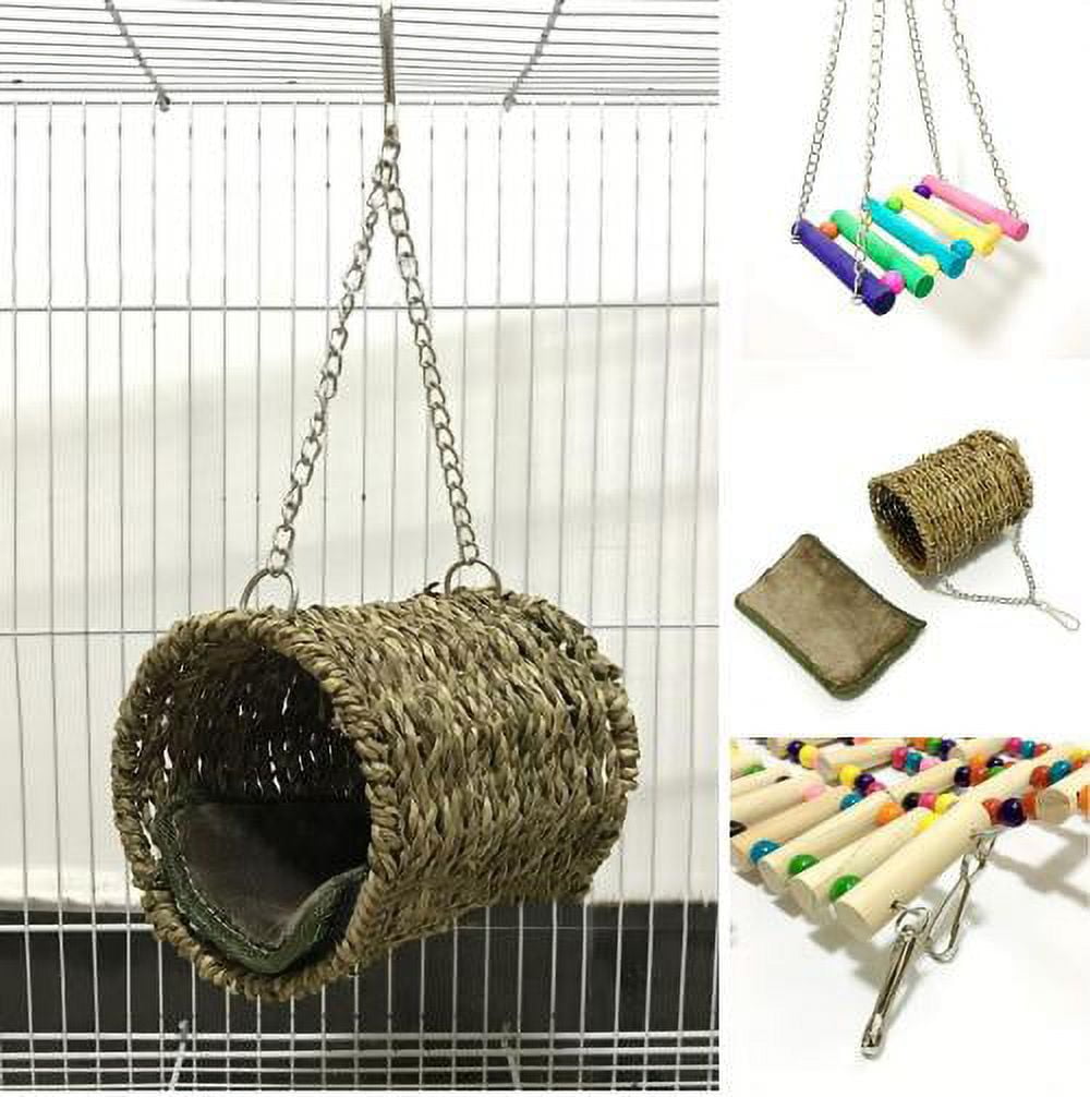 Cheers.US 3Pcs Hamster Hammock Small Animals Hanging Warm Bed House ...