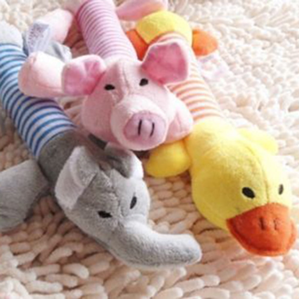 Cheers US 3Pcs Soft Plush Animal Dog Squeaky Toys, Cute Pet Chew Toys ...