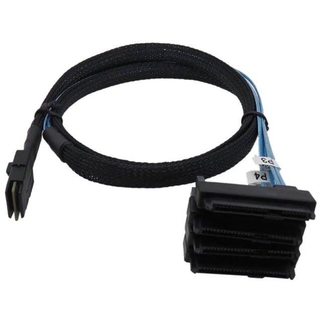 Cheers.US 3ft 1m Mini SAS 36P SFF-8087 to 4 SFF-8482 Connectors with ...