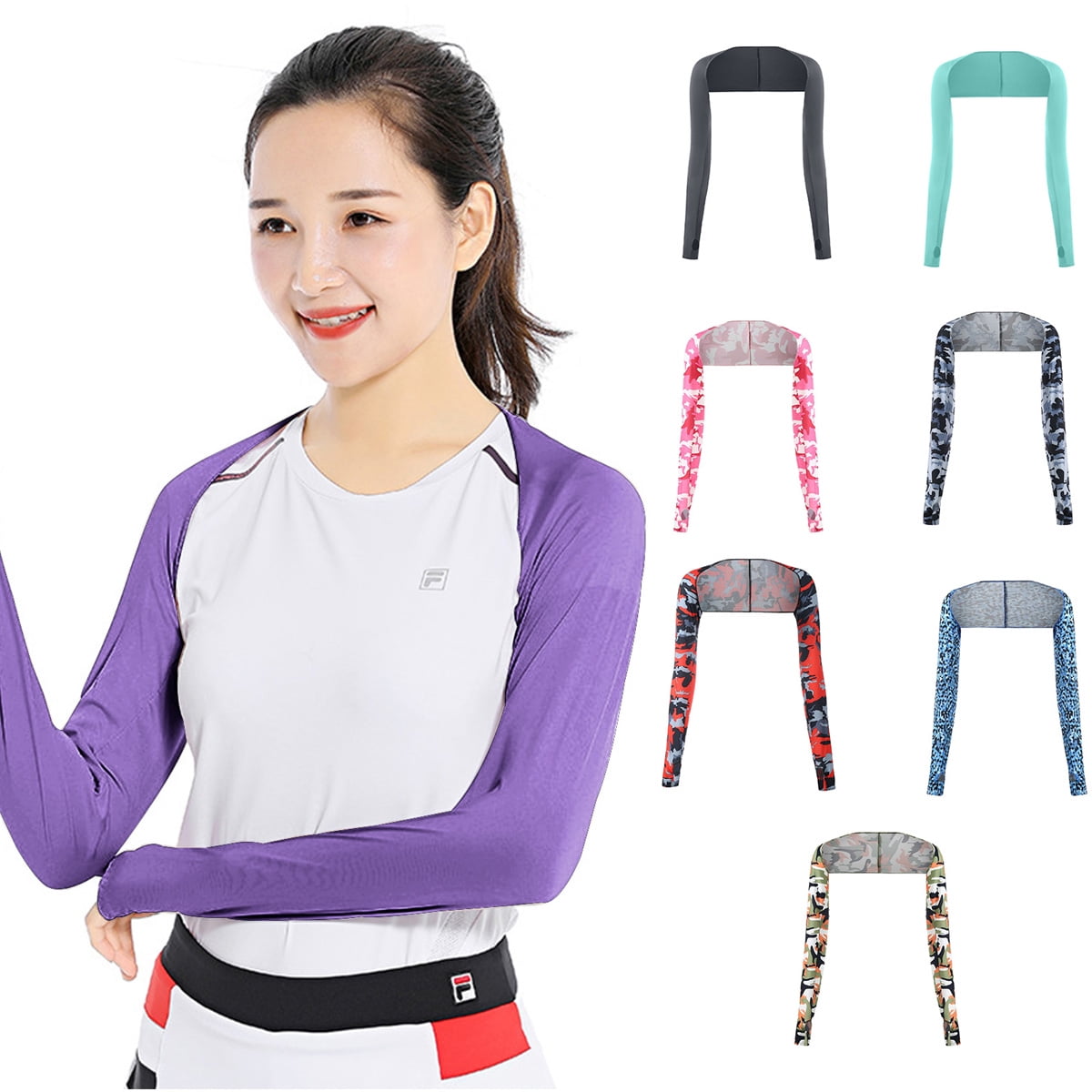 Cheers US 3pcs/set Advanced Cooling Shawl Arm Sleeve Sun Comfortable ...