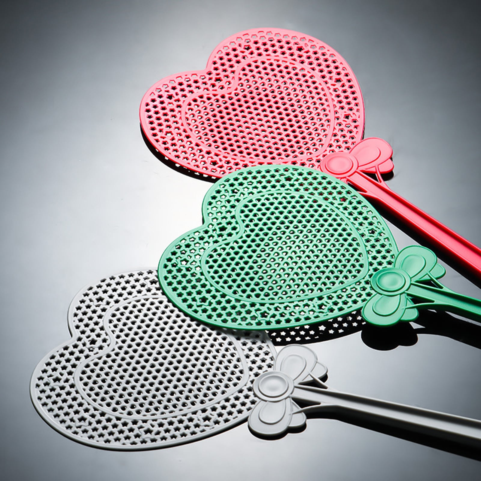 Cheers US 3pcs/set Heavy Duty Long Handle Fly Swatter,Rubber Fly ...