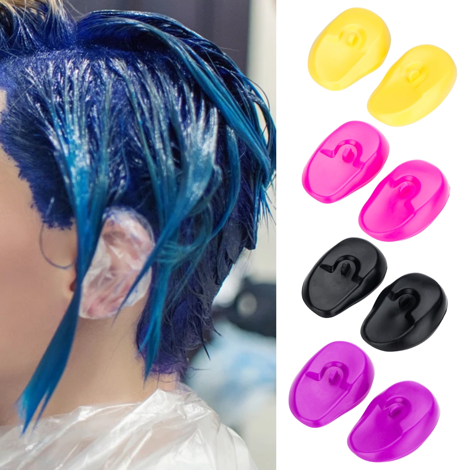 Cheers.US 4 Pairs Hairdressing Ear Cover Professional Silicone Hair Dye ...