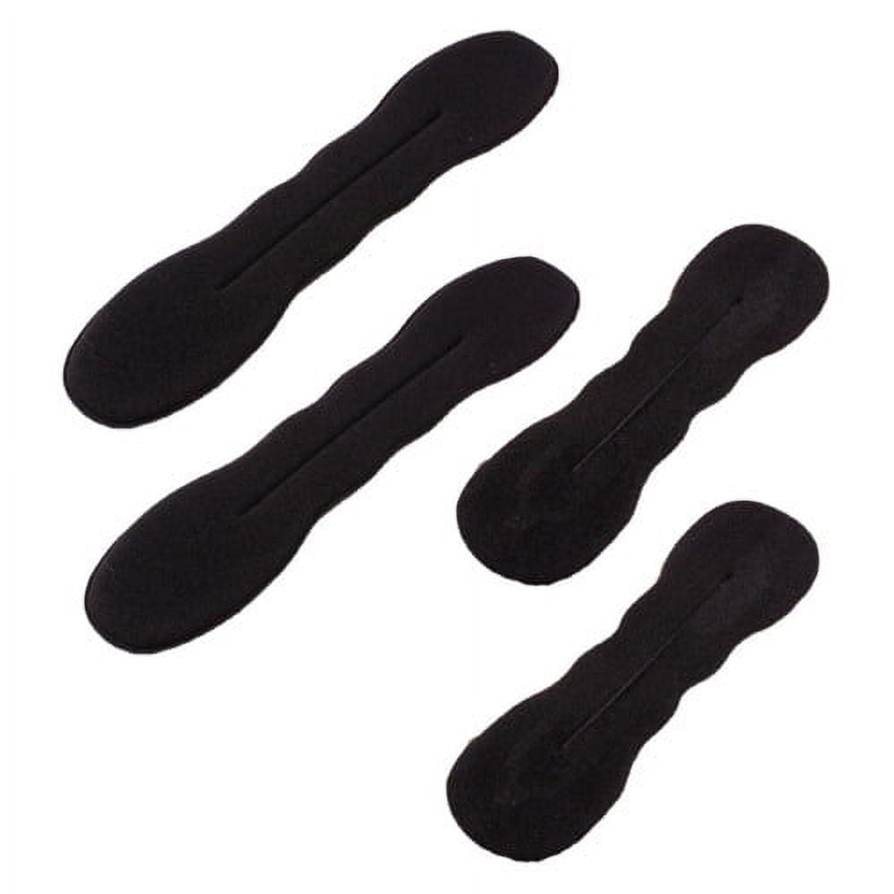 Cheers.US 4 Pcs/Set Magic Hair Bun Makers Black Foam Sponge Bun Shapers ...