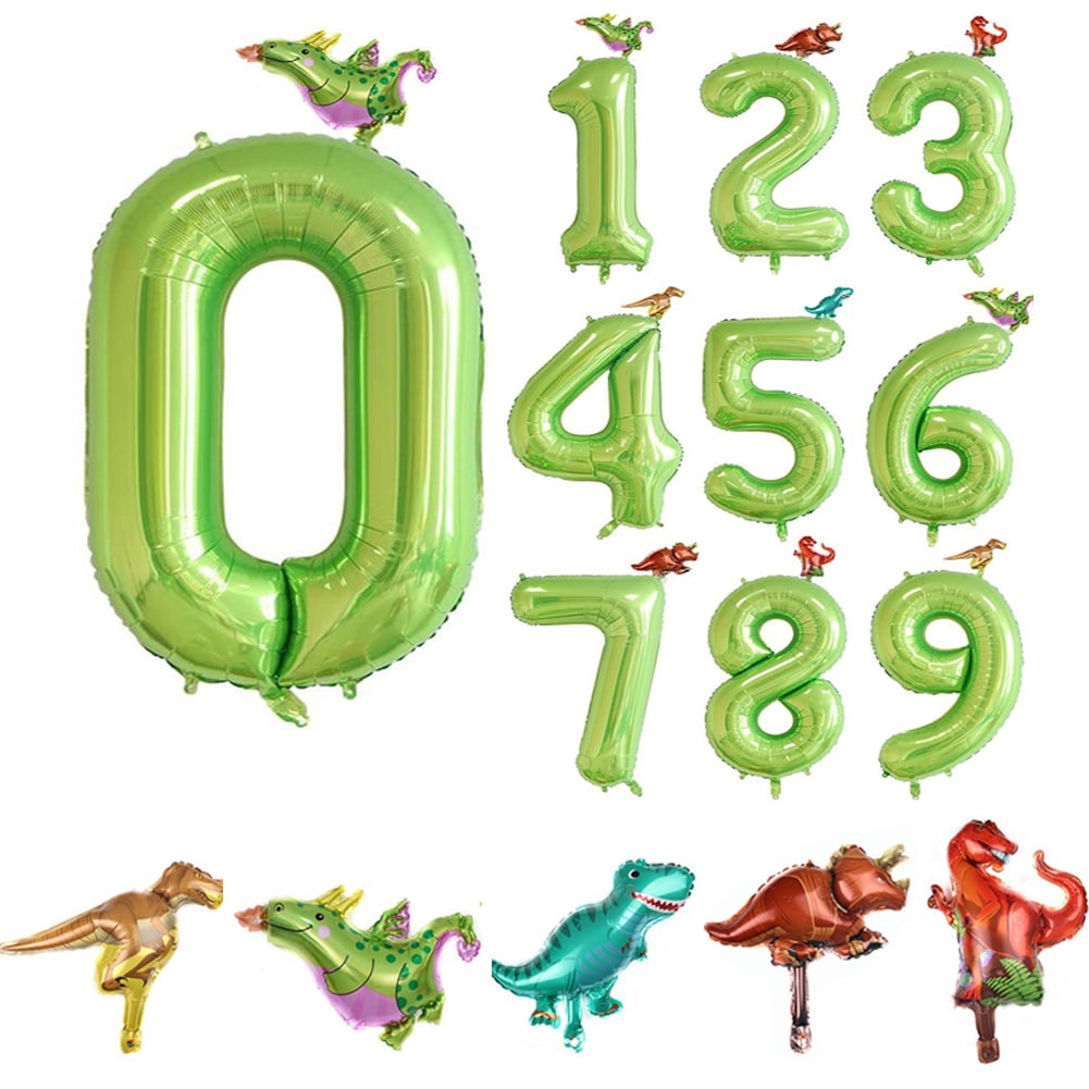 Cheers.US 40inch 0-9 Number Dinosaur Balloons Dinosaur Balloons for ...