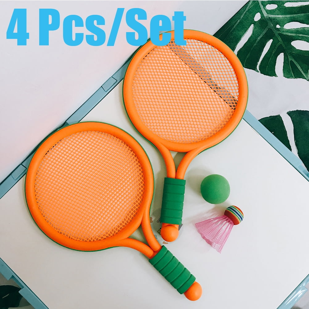 Cheers.US 4Pcs/Set Kids Tennis Racket with 2 Soft Balls for Toddler ...
