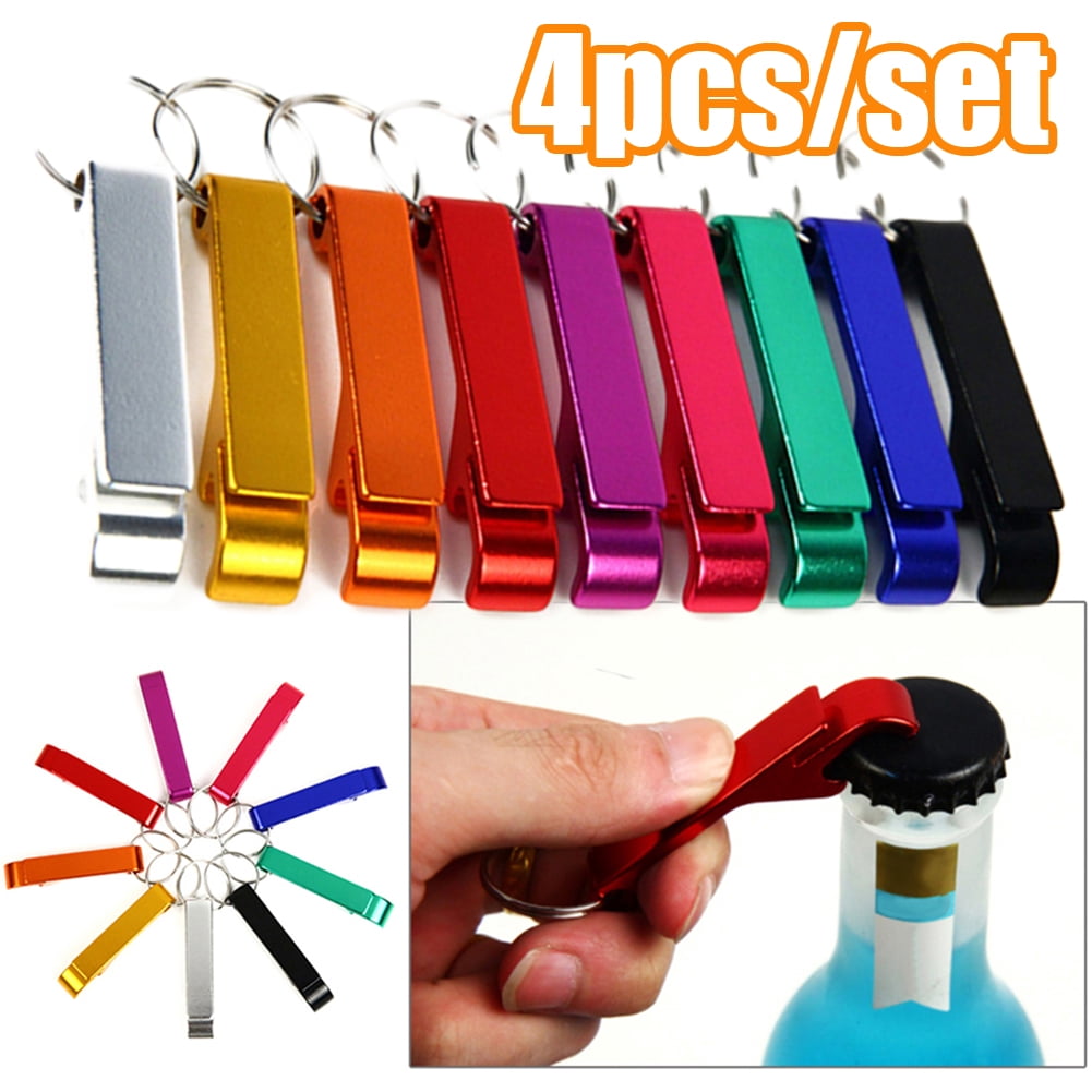 Cheers.US 4Pcs/Set Mini Keychain Bottle Opener with Magnetic Lid Catch ...