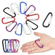 12pcs 3” Aluminium Carabiner Clip Vibrant Colors, Durable Spring-loaded ...