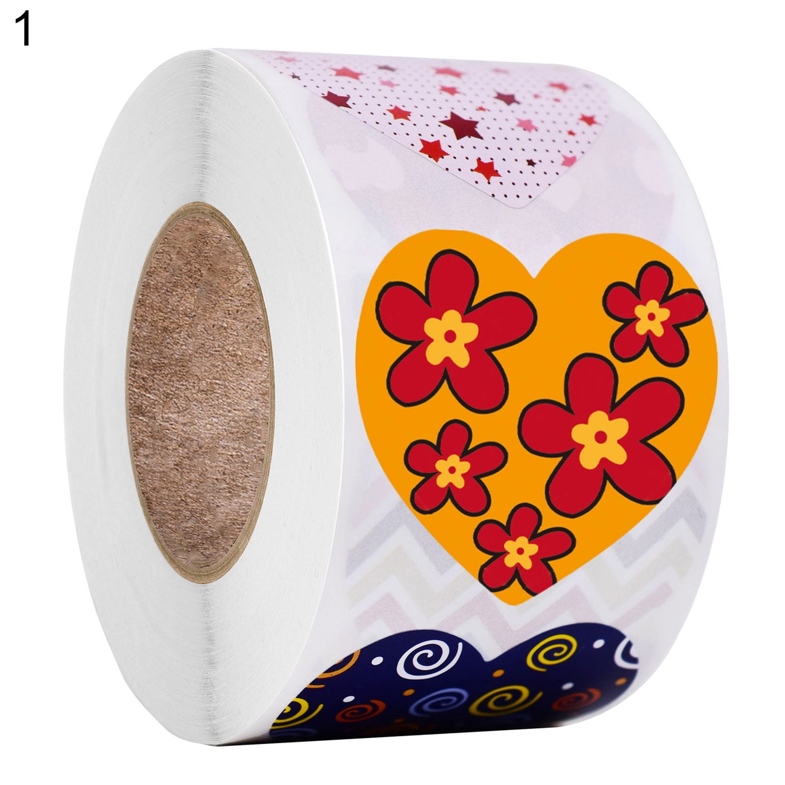 Cheers US 500Pcs/Roll Valentines Glitter Red Heart Stickers - Large ...