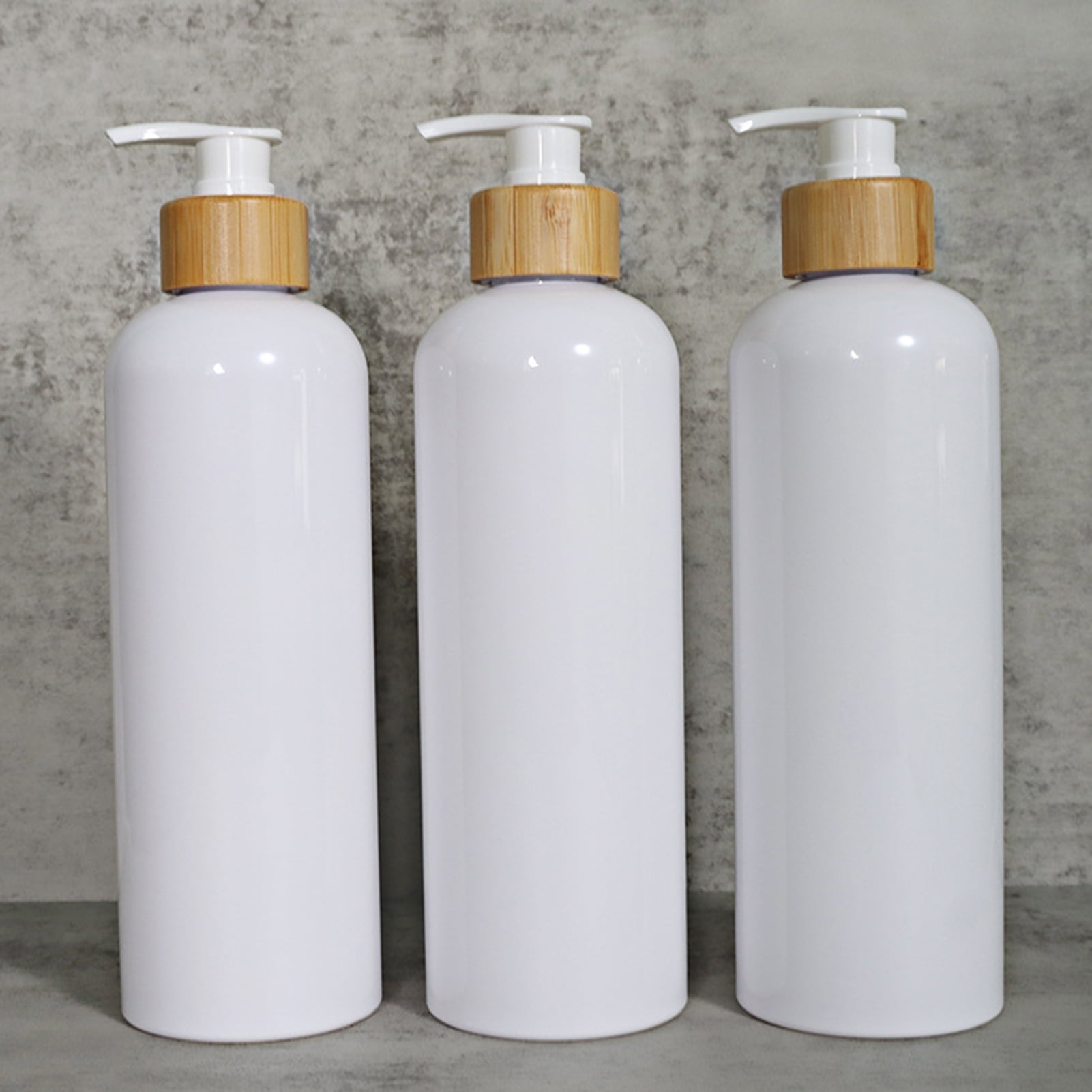 Cheers US 500ml Jar Soap Dispenser with Bamboo Pump Round Bottles ...