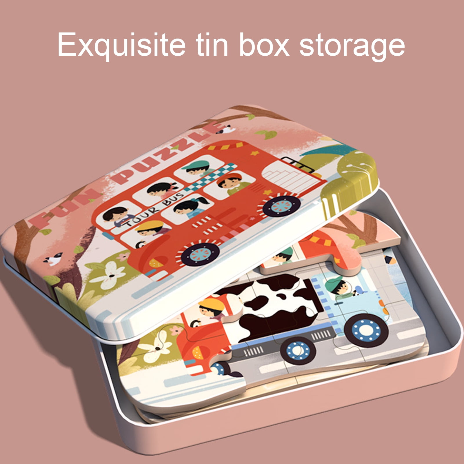 Cheers US 5Pcs/Set Toddler Puzzles, Wooden Jigsaw Puzzle for Toddlers ...