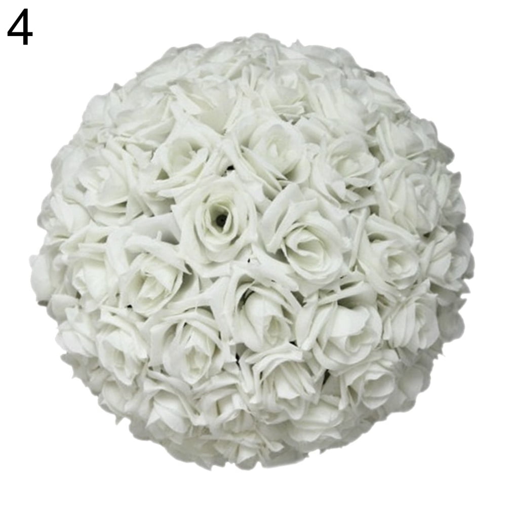Cheers.US 8 Inch Hanging Decorative Flower Ball Centerpieces Silk Rose ...