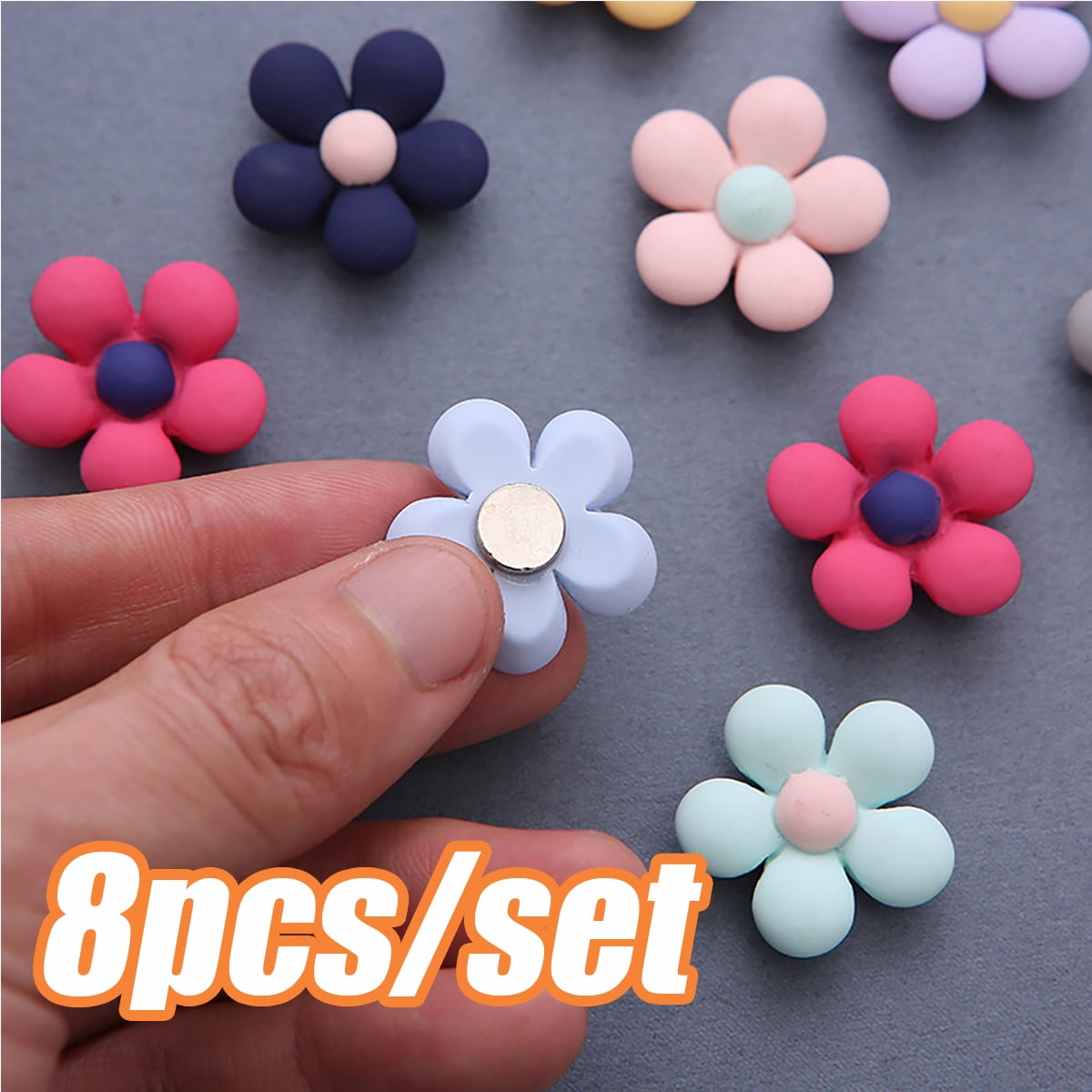 Cheers US 8Pcs Fridge Magnets Flower Refrigerator Magnets Colorful ...