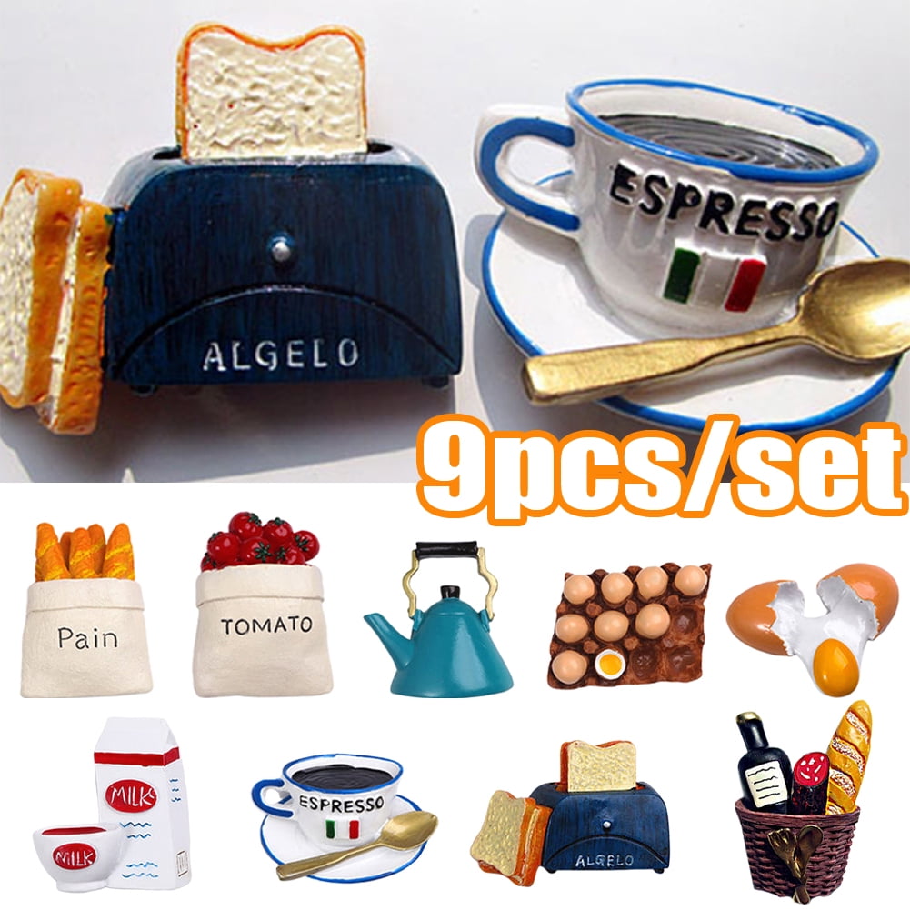 Cheers.US 9Pcs/Set Fridge Magnets Cute Food Refrigerator Magnets for ...